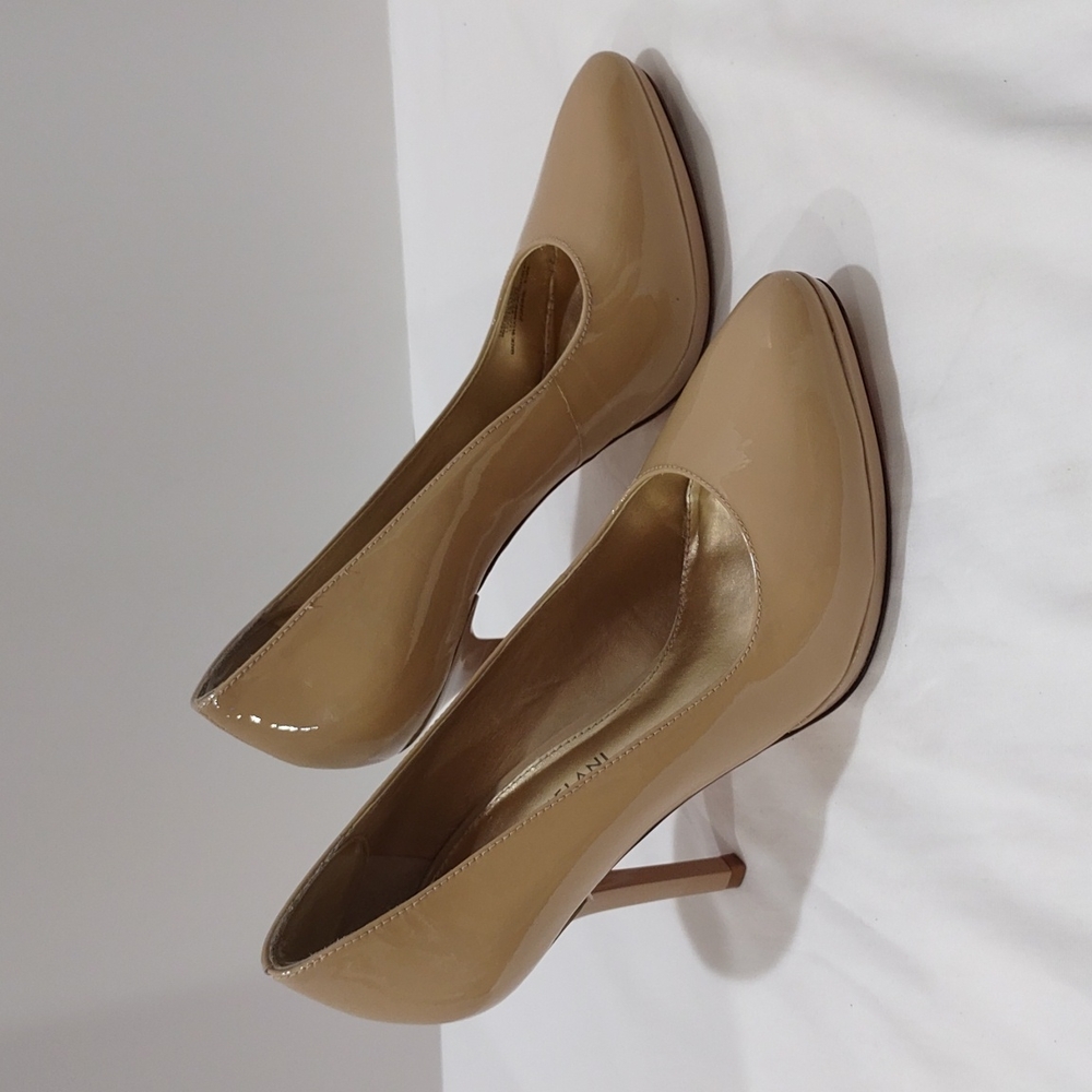 Antonio Melani Patent Leather Nude/ Tan Stilettos Pum… - Gem
